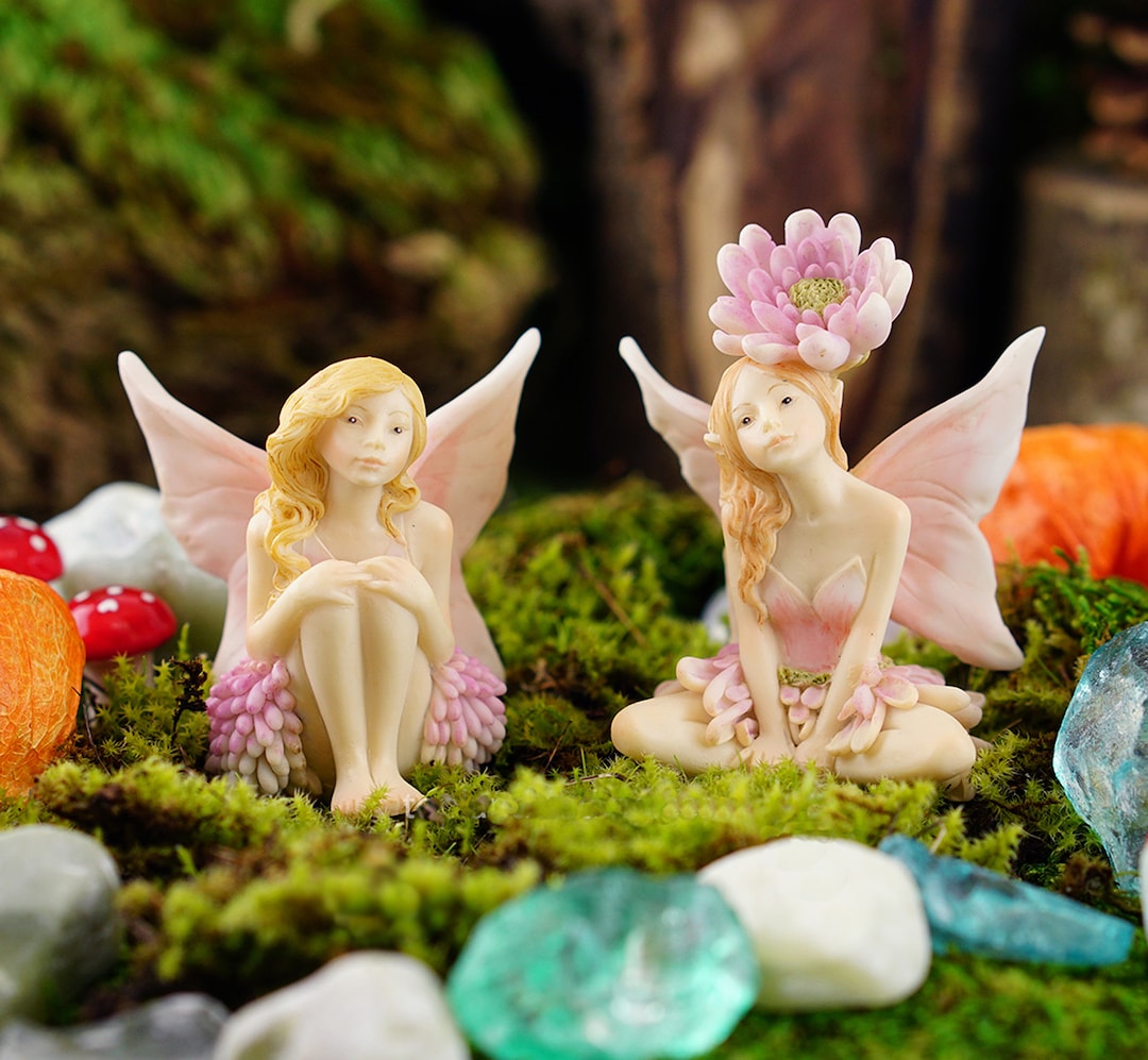 Miniature Water Lily Flower Fairies ~ Spring Fairy Garden Figurines ...