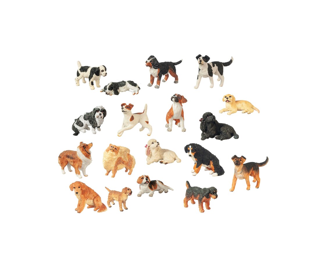 Miniature Assorted Dogs and Puppies Figurines ~ Tiny Pets for ...