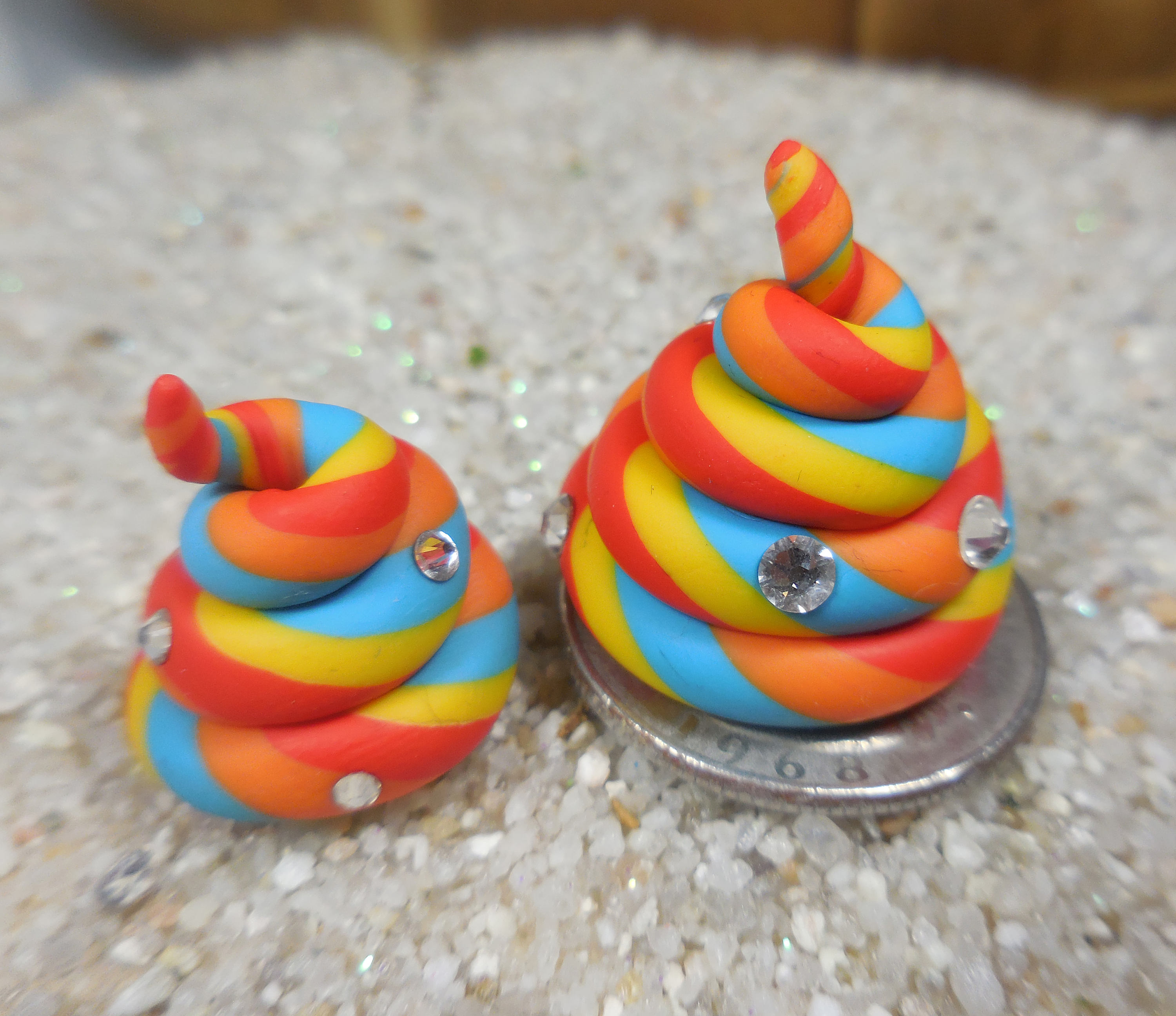 Miniature Superman Rainbow Unicorn Poop W/ Rhinestones | Etsy