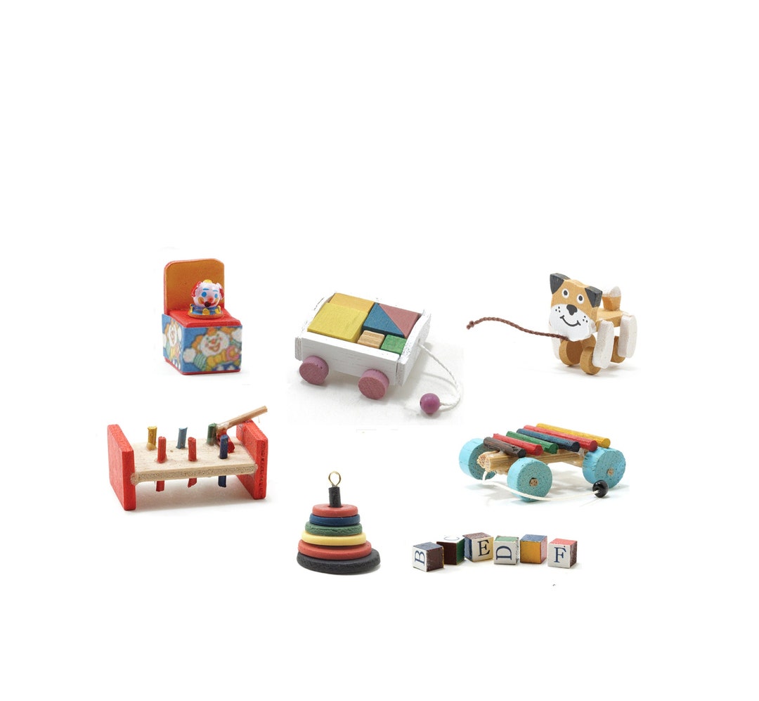 Miniature Vintage Toy Collection 4 PC Set ~ Winter Fairy Garden ...