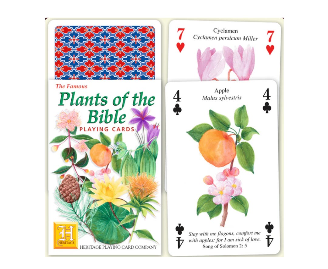 Famous Plants of the Bible Playing Cards ~ Designer Plant Card for ...