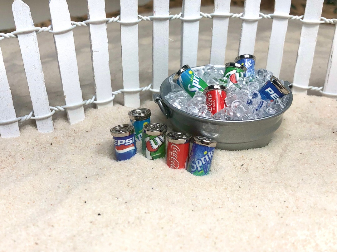 Fairy Garden Tub of Ice W/ Pop Cans, Fairy Gardens, Dollhouse and ...