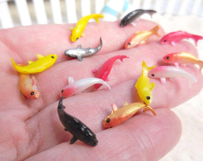 17mm Micro Miniature Pond Koi Fish, Assorted Colors ~ Beach Fairy ...