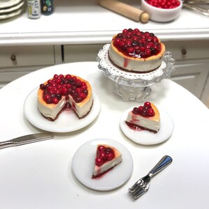 Miniature New York Cherry Cheesecake ~ Fairy Garden Accessories ...