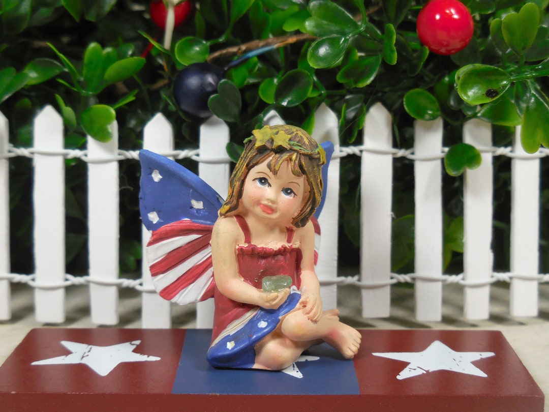 Miniature American Flag Fairy in Stars and Stripes , FREEDOM ...