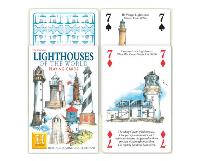 Lighthouse Playing Cards, Lighthouse Card Deck, Nautical Playing Cards ...