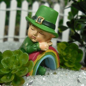 4 PC Miniature Leprechaun and Fairy Figurine Set ~ St. Patrick's Day ...