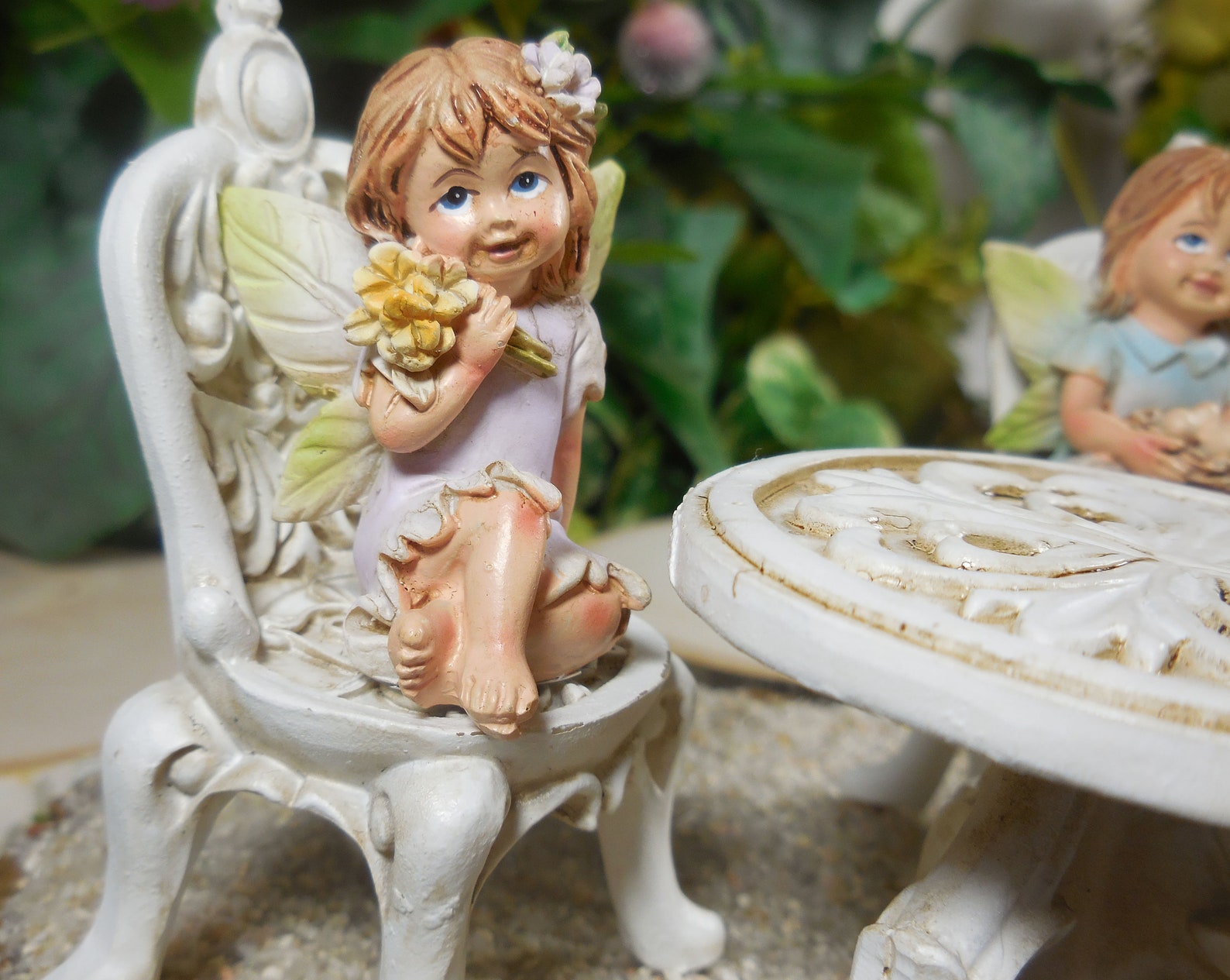 Easter Fairy Figurine W/ Daffodil Bouquet Spring Fairy - Etsy