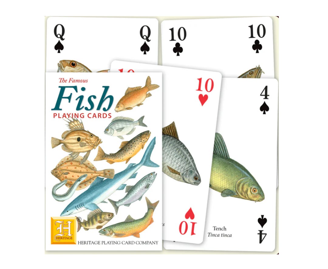 Famous Fish Playing Cards ~ Sea or Ocean Themed Card for Scrapbooking ...