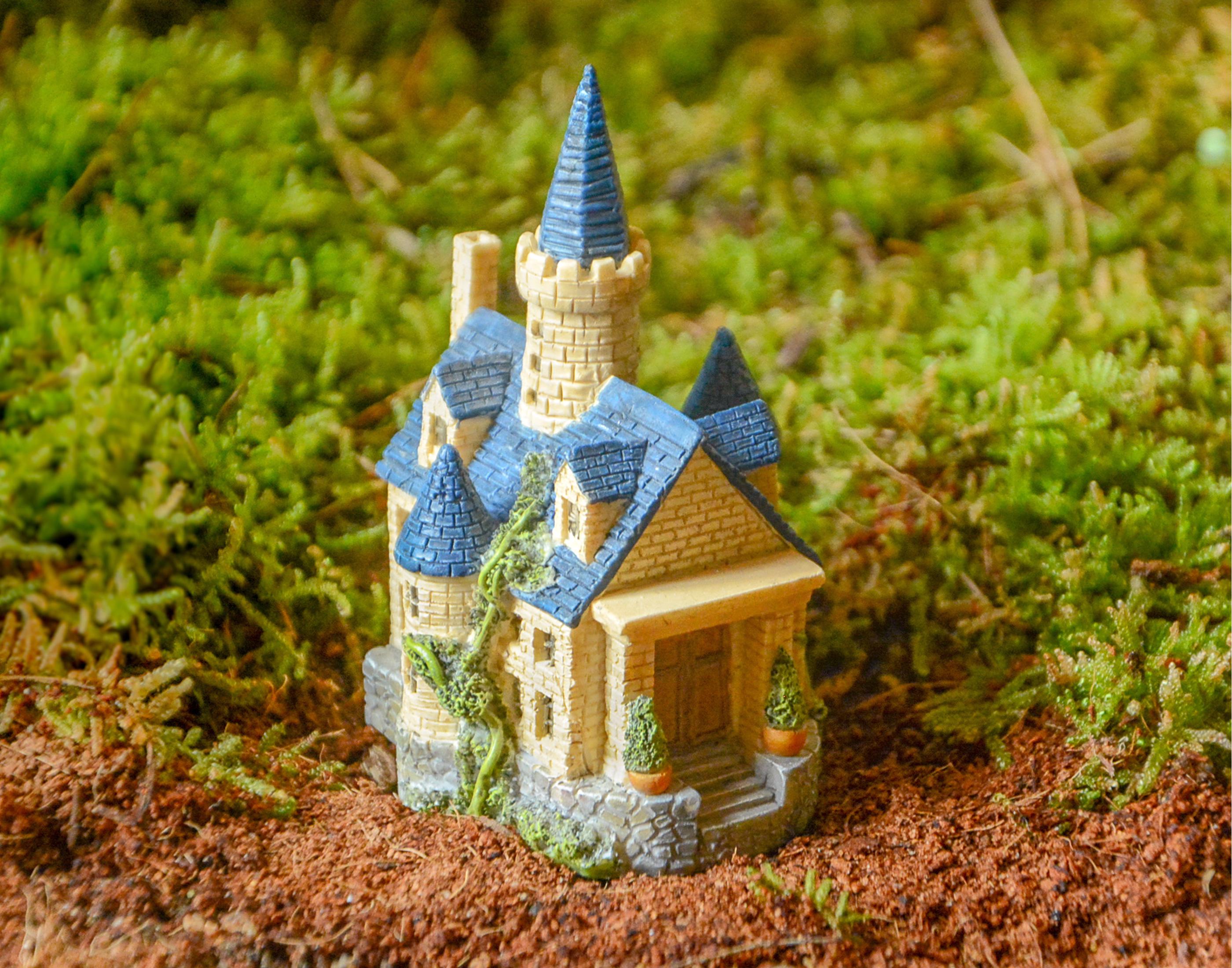 3 1/4" MICRO Miniature Whimsical Castle Figurine ~ Enchanted Forest ...