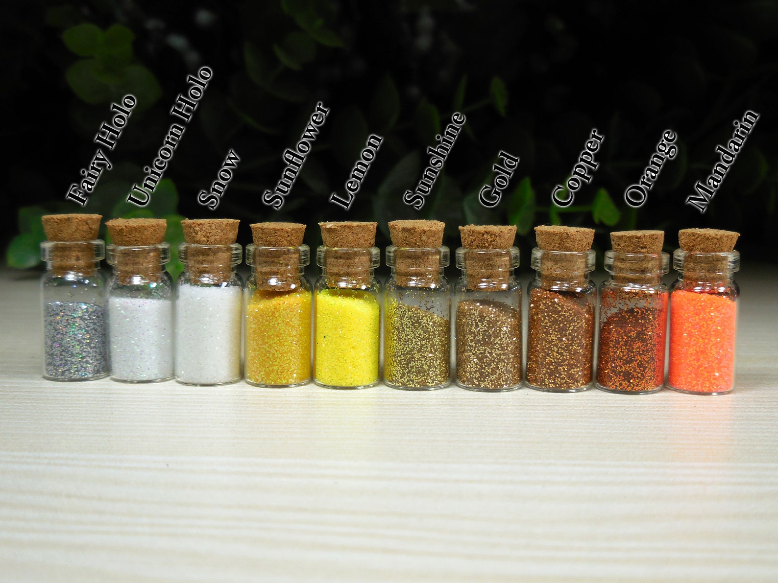Miniature 1" Fairy Dust Bottles in 40 Colors ~ Tiny Glass Bottle W ...