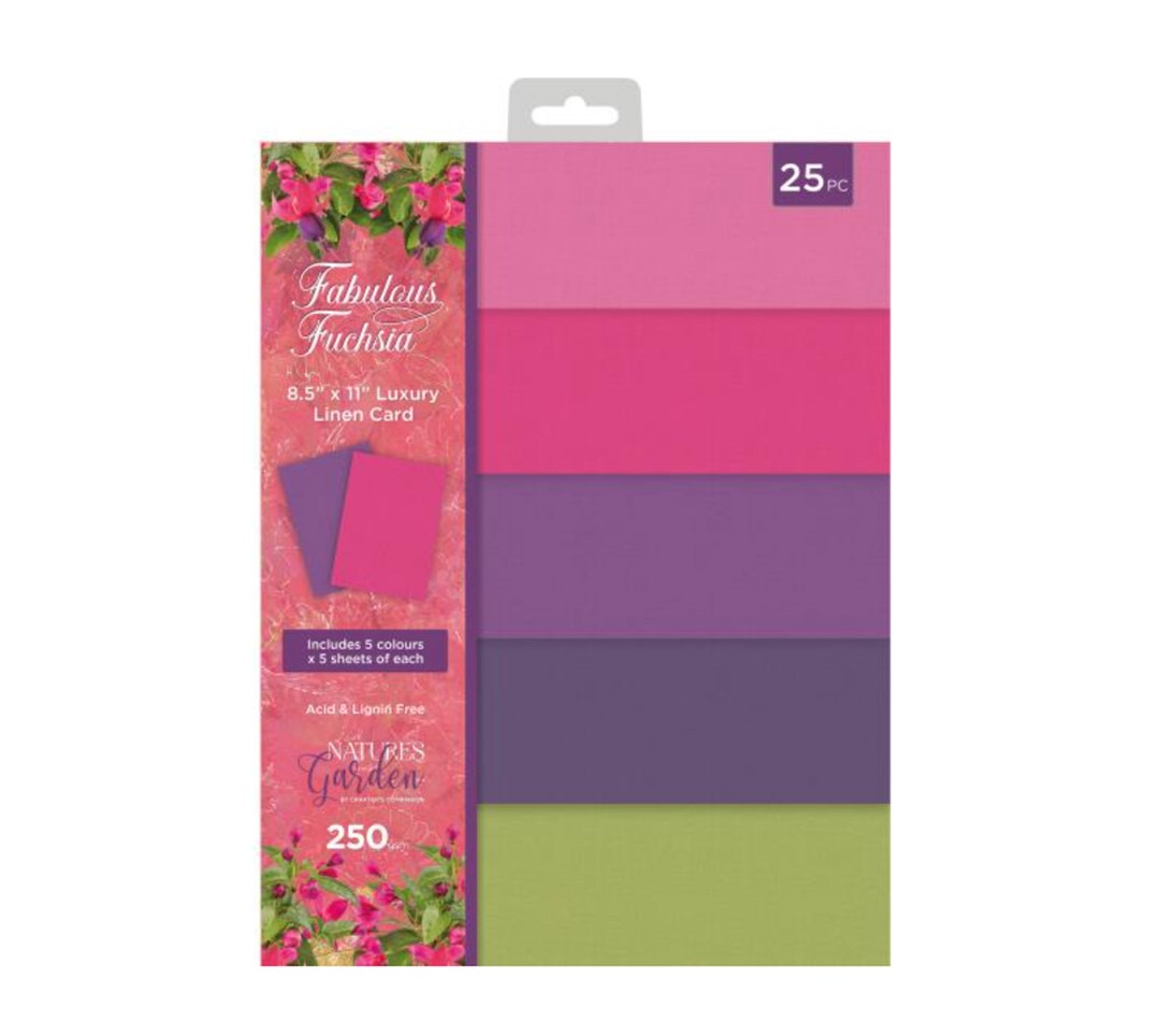 8.5 X 11 Textured Linen Cardstock Papers Fabulous Fuchsia Scrapbook ...