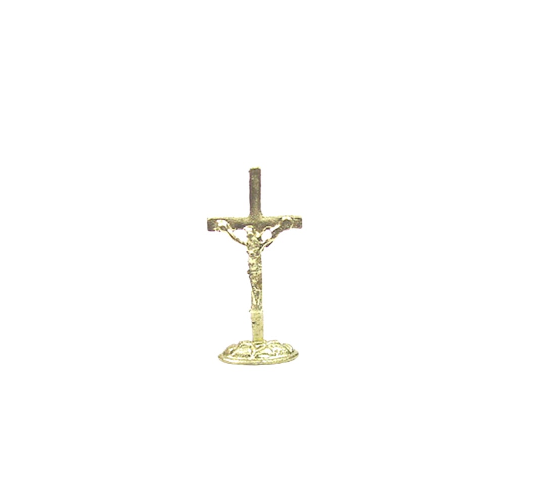 Miniature Crucifix Figurine in Gold Spring Fairy Garden - Etsy
