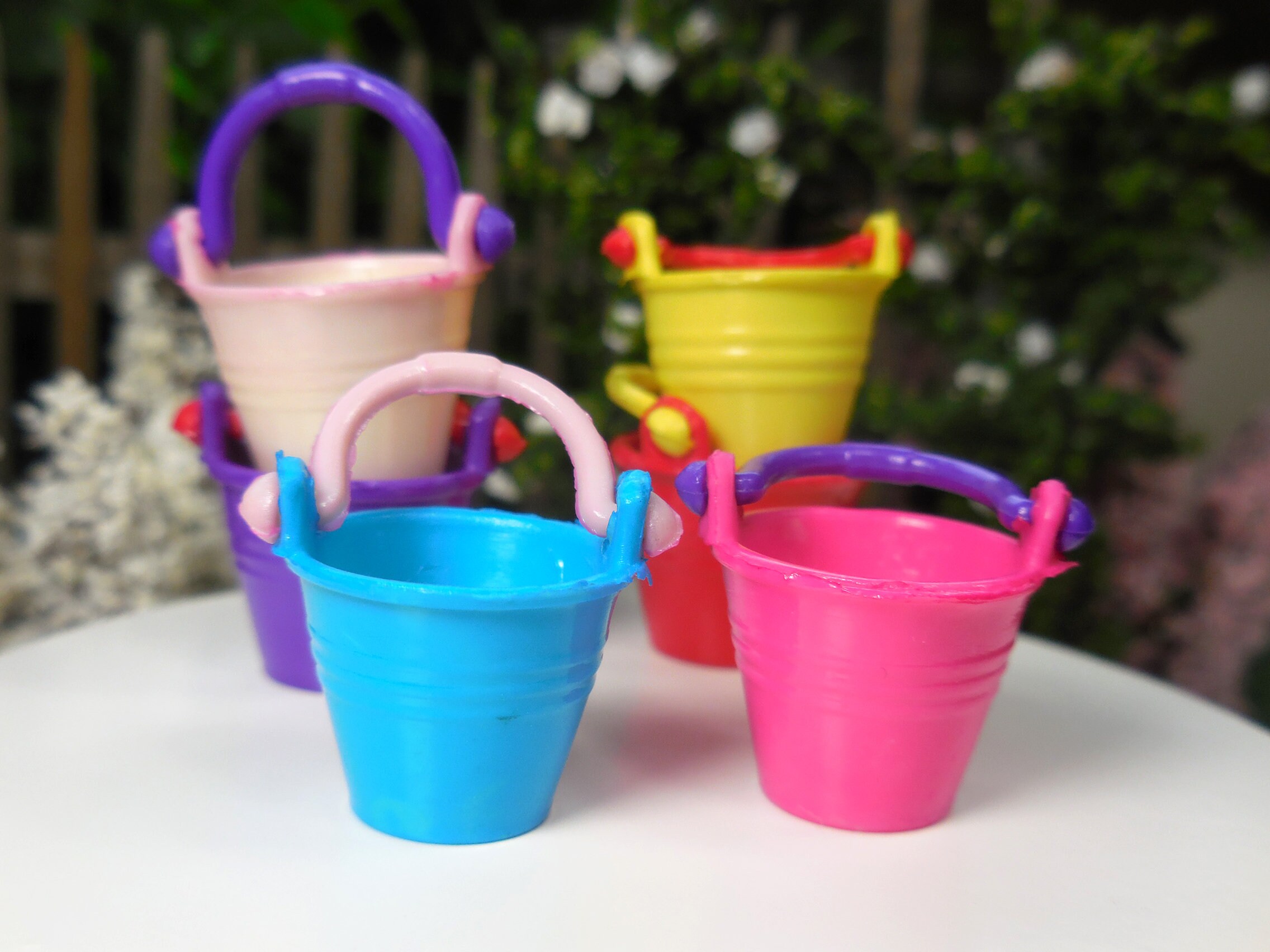Miniature Colorful Beach Pails w/ Swiveling Handles Spring | Etsy