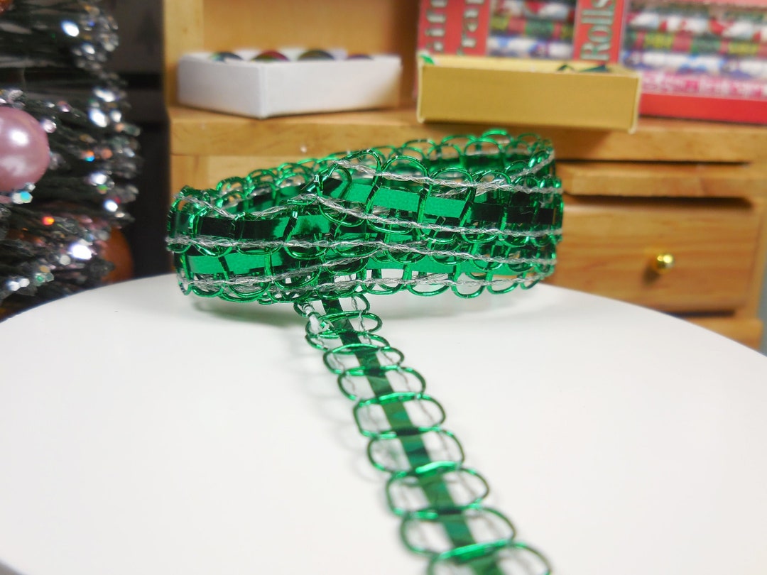 7mm Mini Green Chain Link Garland, 3 FT ~ Christmas Fairy Garden and ...