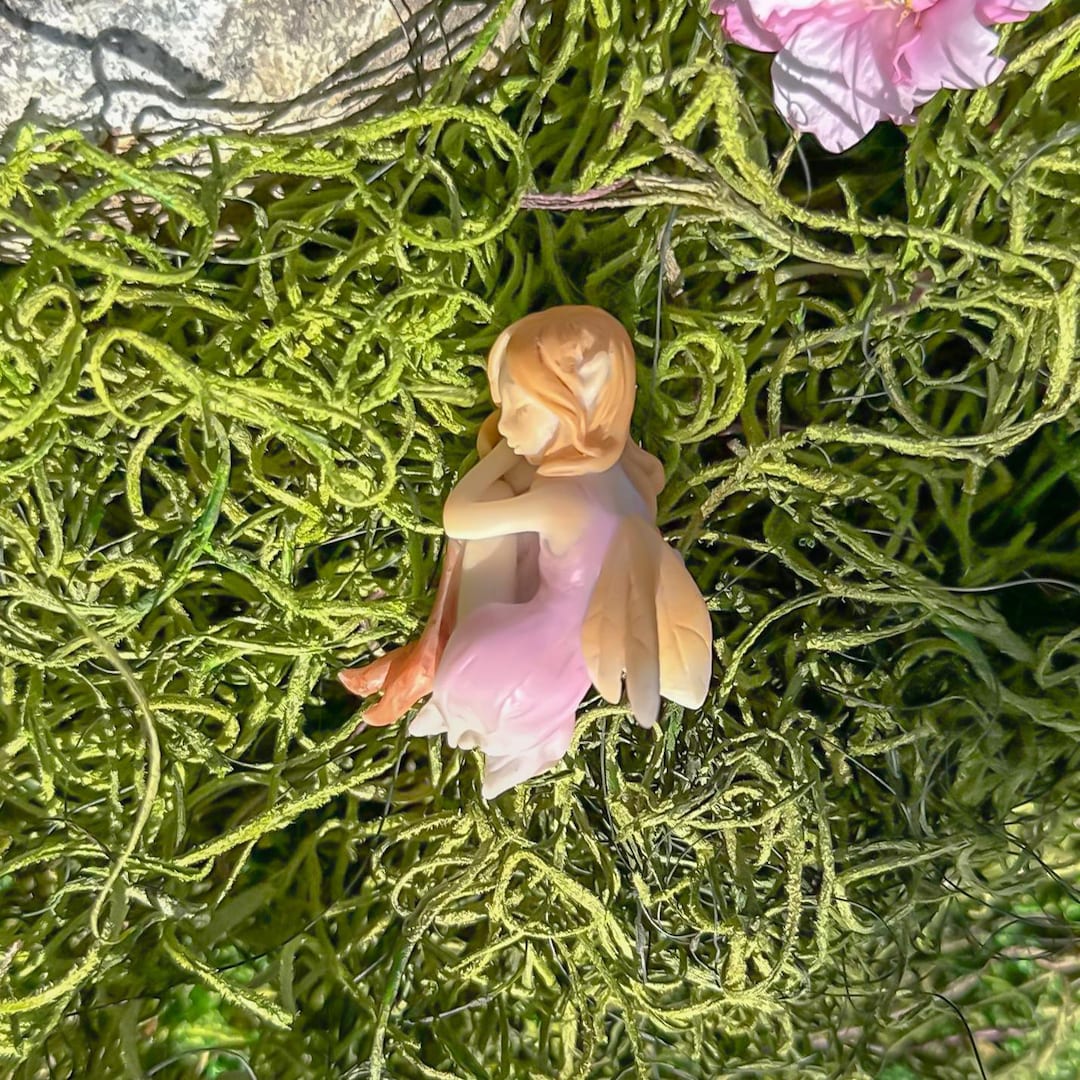 MICRO Miniature Sleeping Flower Pixie Figurine ~ Enchanted Forest ...