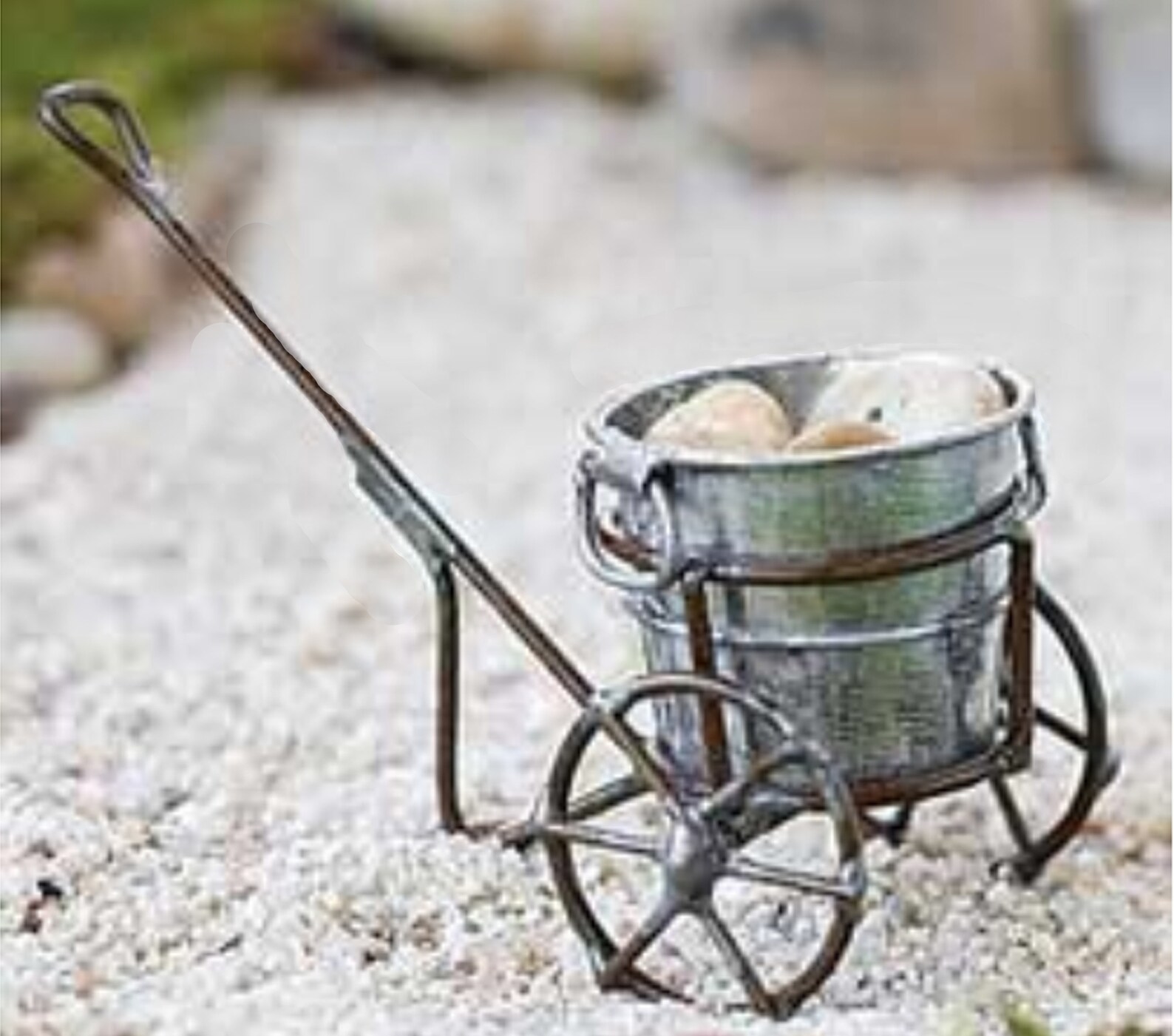 Fairy Garden Muck Bucket Cart W/ Pale Miniature Gardening | Etsy