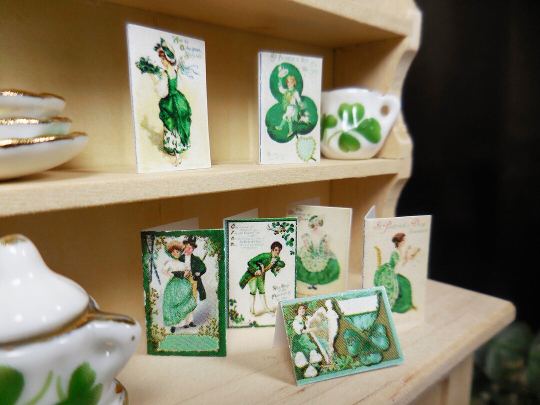 Miniature St. Patrick's Day Vintage Greeting Cards ~ Fairy Garden ...