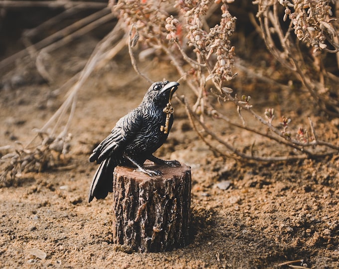 Miniature Raven,crow,black Bird, Halloween Miniatures,dollhouse ...