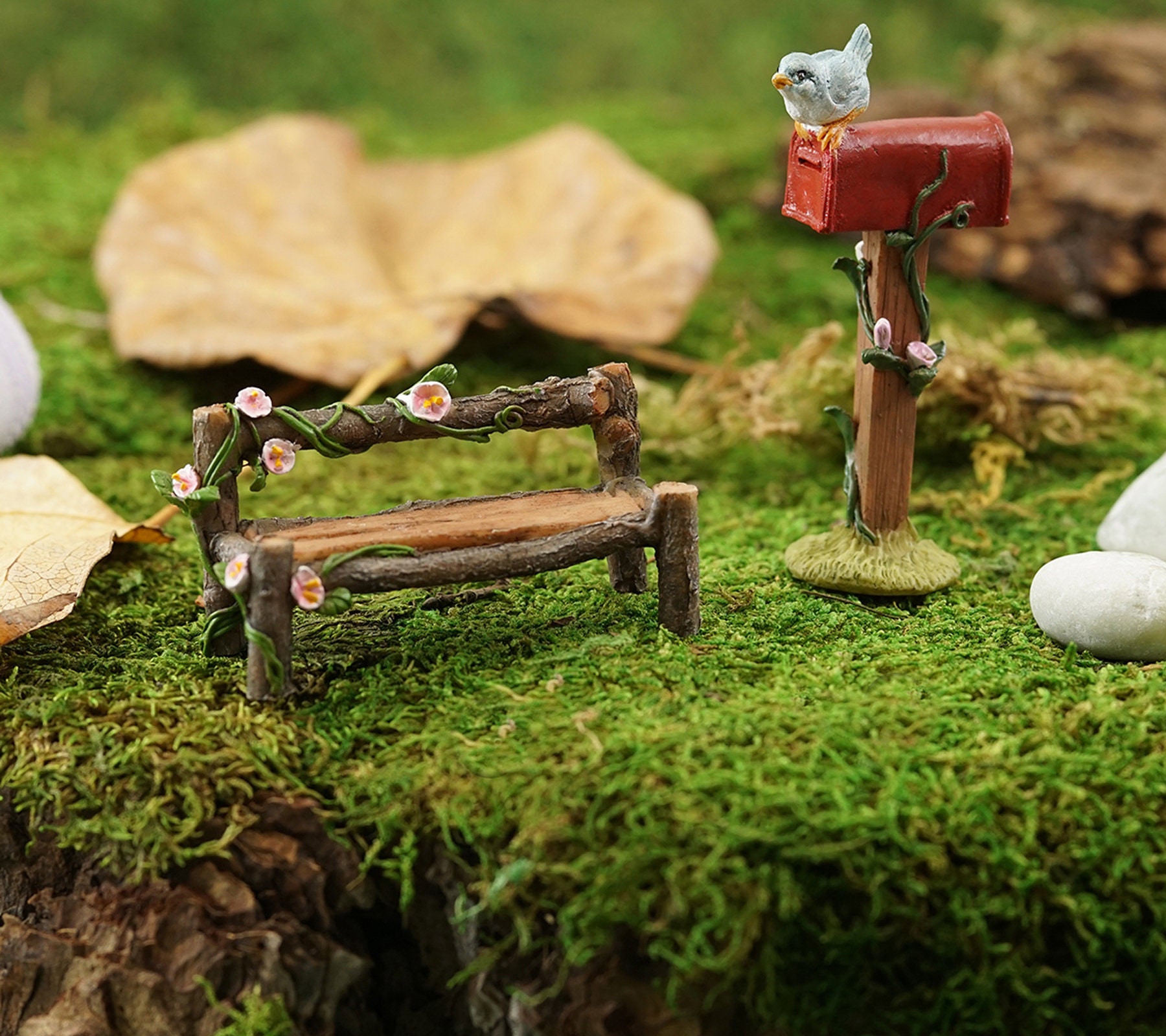 MICRO Fairy Garden Enchanted Park Bench Woodland Accessories | Etsy