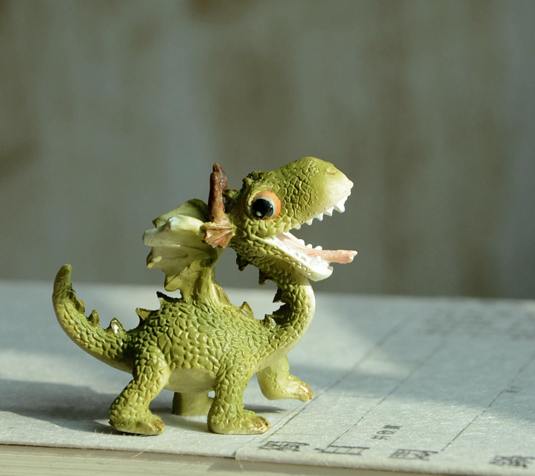 Miniature Happy Dance Baby Dragon Figurine in Green | Etsy