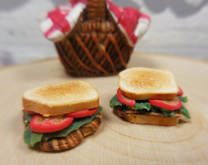 Fairy Garden Miniature BLT Sandwich on Toast, Miniature Sandwich for ...