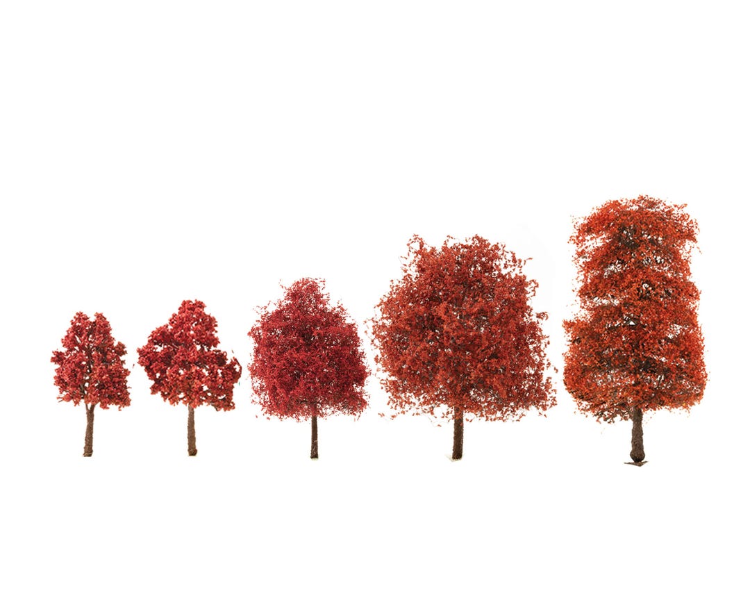 Miniature Autumn Trees, Red ~ Fairy Garden, Terrarium & Dollhouse ...