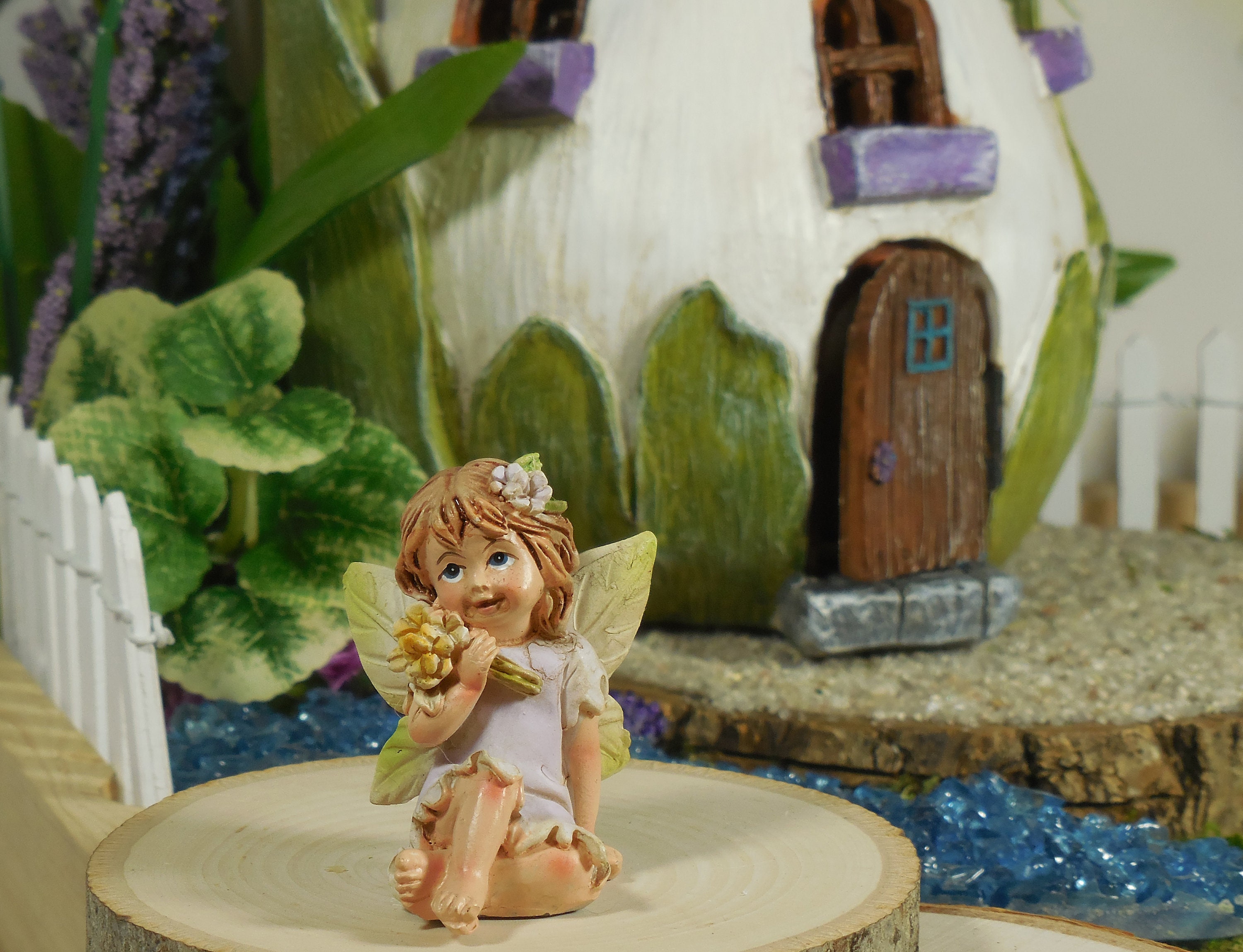 Easter Fairy Figurine W/ Daffodil Bouquet Spring Fairy - Etsy