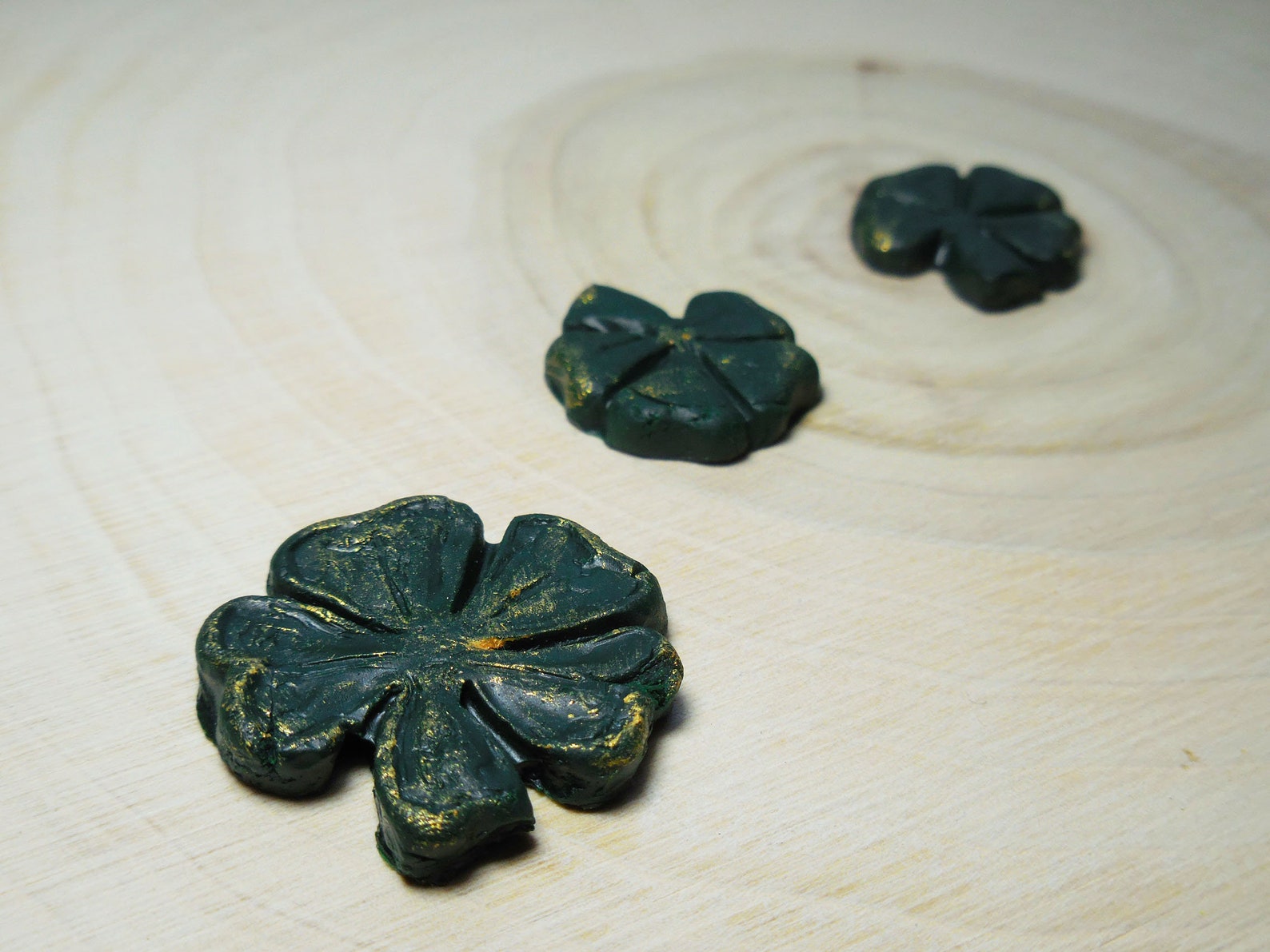 Fairy Garden Shamrock Stepping Stones -dark Green ~ St. Patrick's Day ...