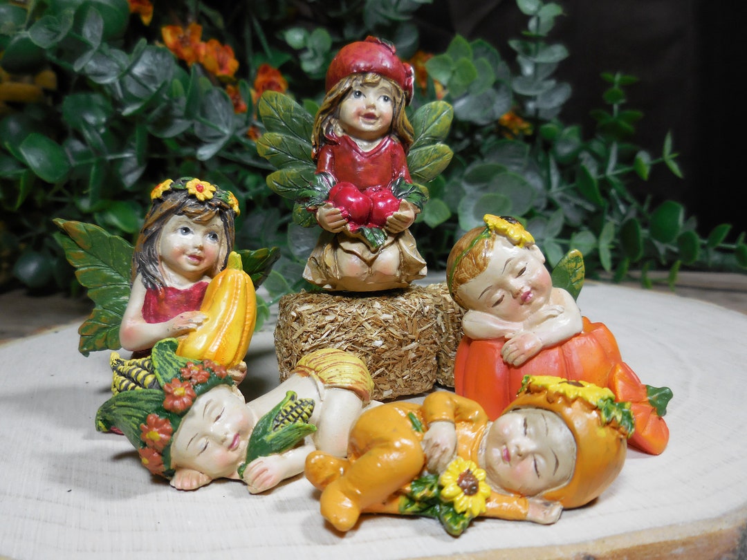 Fall Harvest Fairies Sunflower, Corn, Apple, & Squash Pixies ...