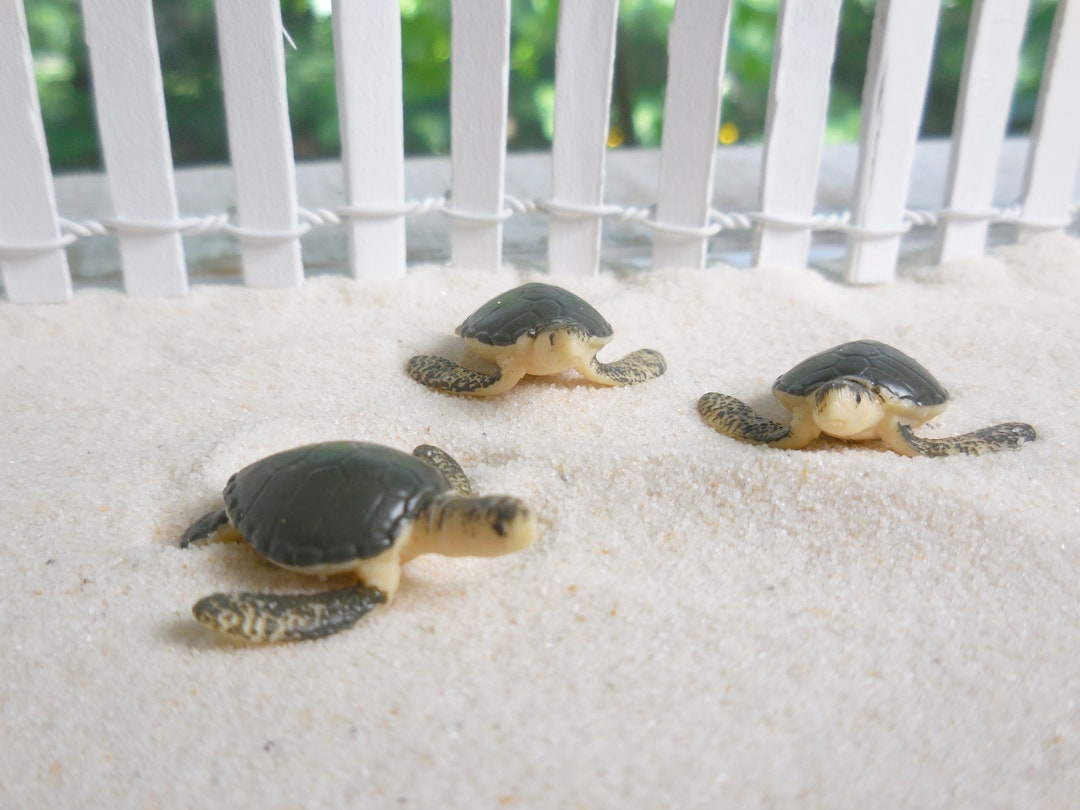 Miniature Sea Turtle Figurines ~ Beach Fairy Garden, Terrarium ...