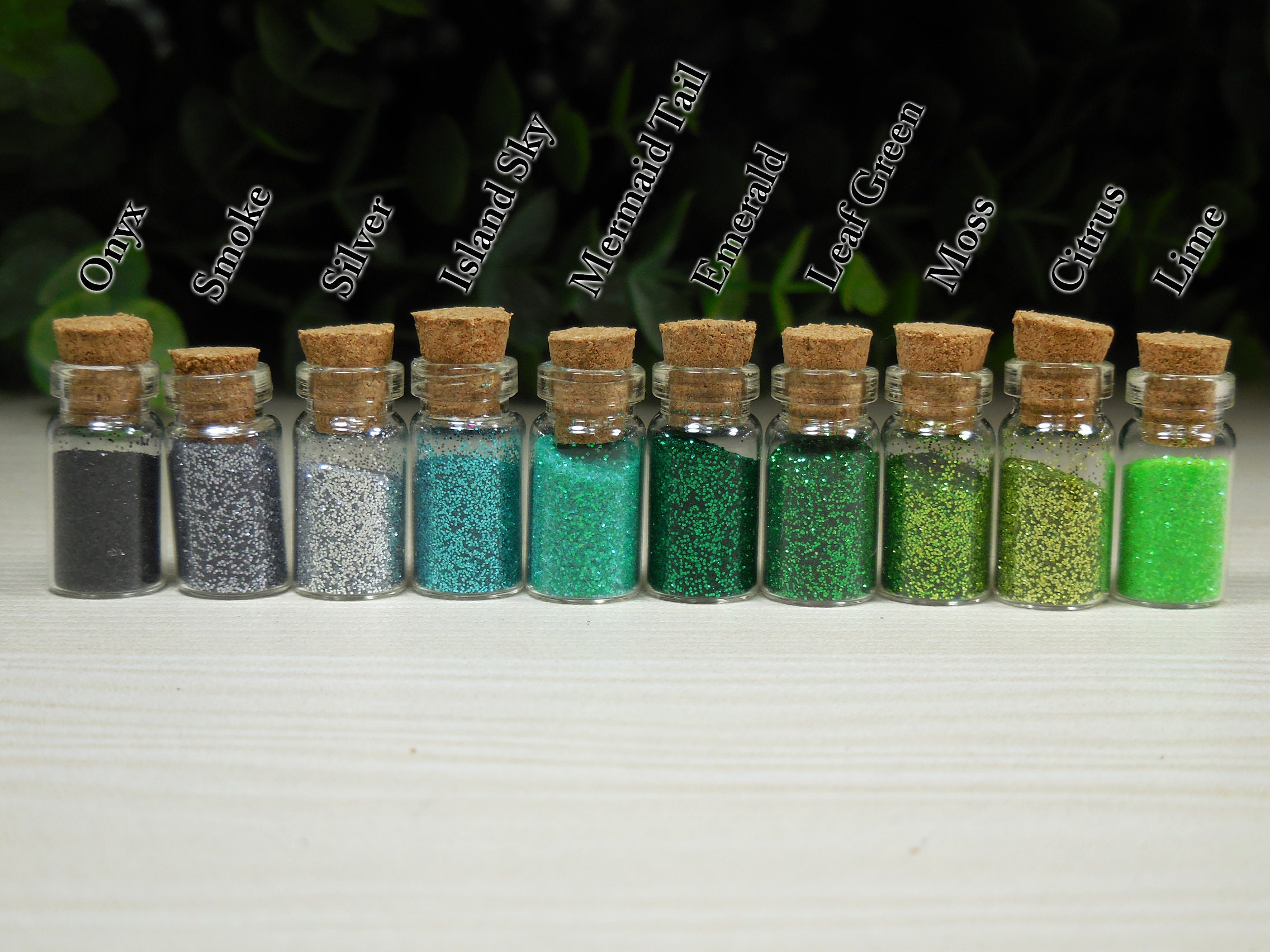Miniature 1" Fairy Dust Bottles in 40 Colors ~ Tiny Glass Bottle W ...