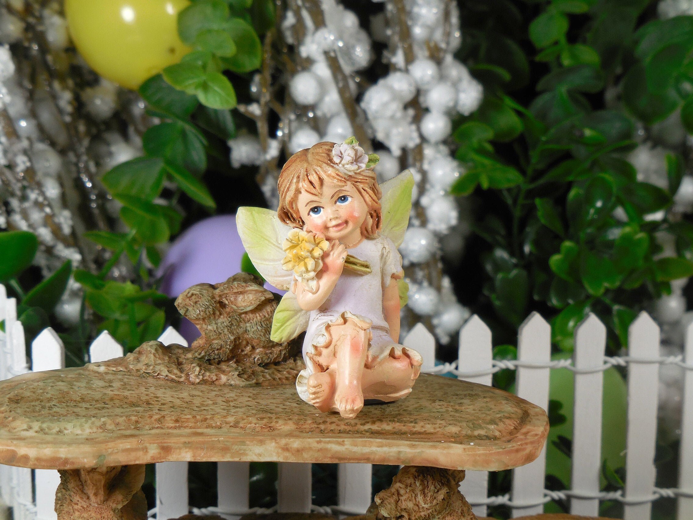 Easter Fairy Figurine W/ Daffodil Bouquet Spring Fairy - Etsy