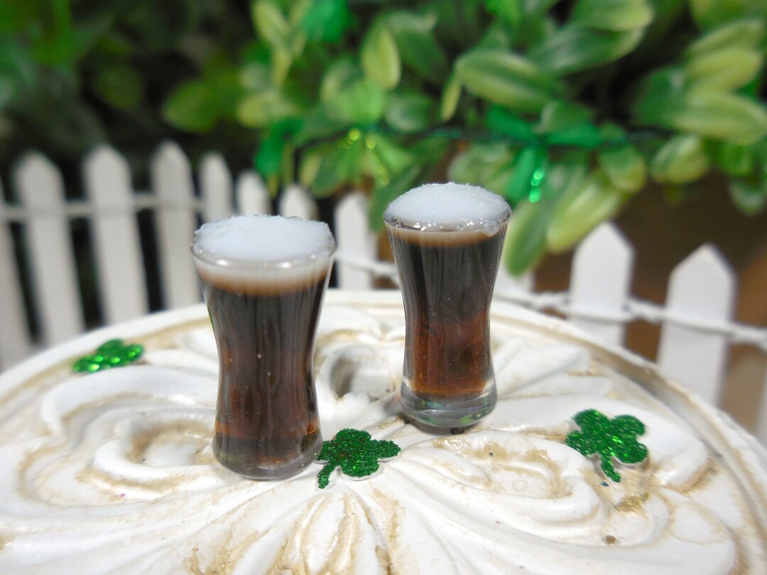 Miniature Guinness Beer in Tall Glass ~ St. Patrick's Day Fairy Gardens ...