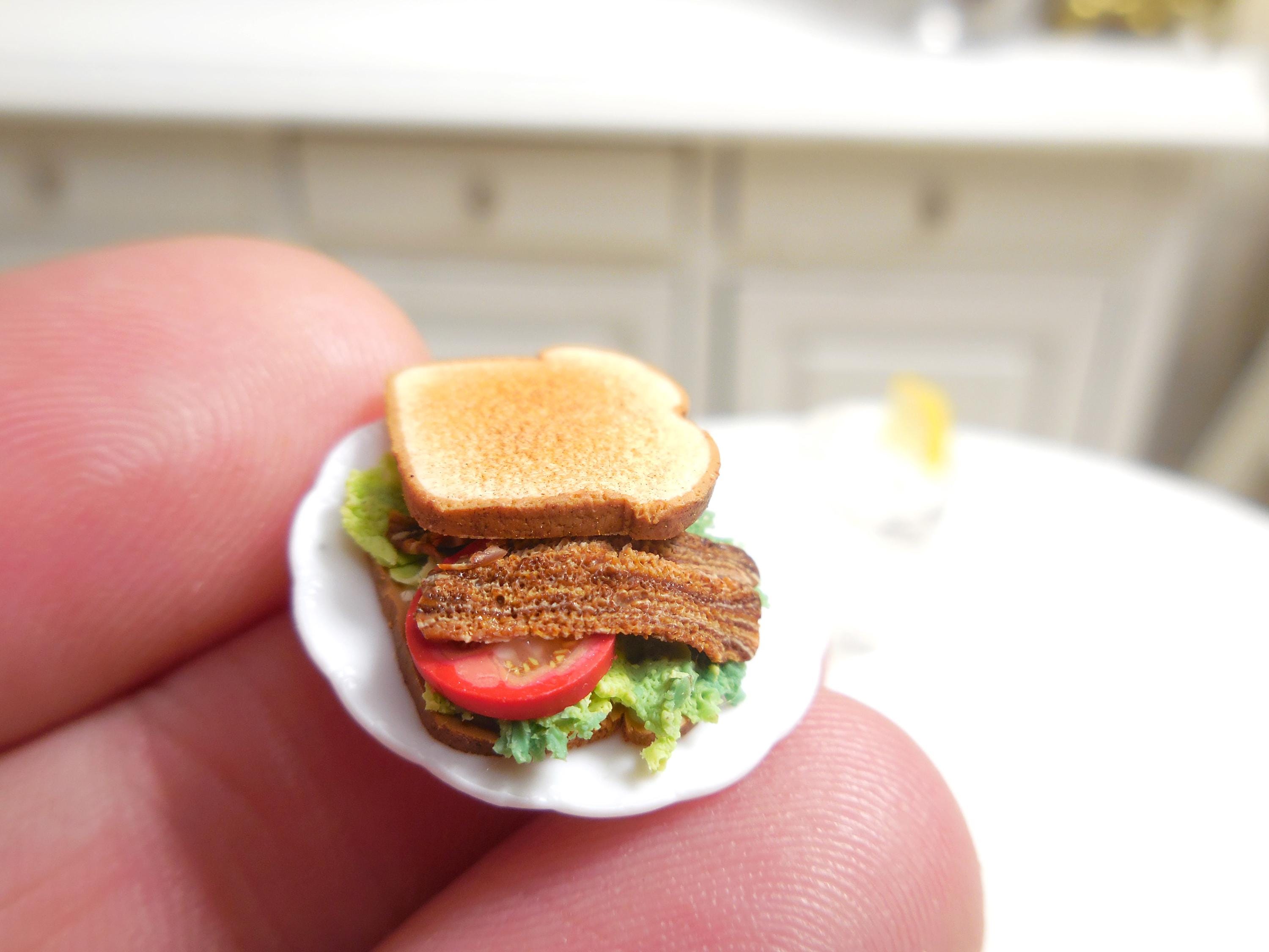 Fairy Garden Miniature BLT Sandwich on Toast, Miniature Sandwich for ...