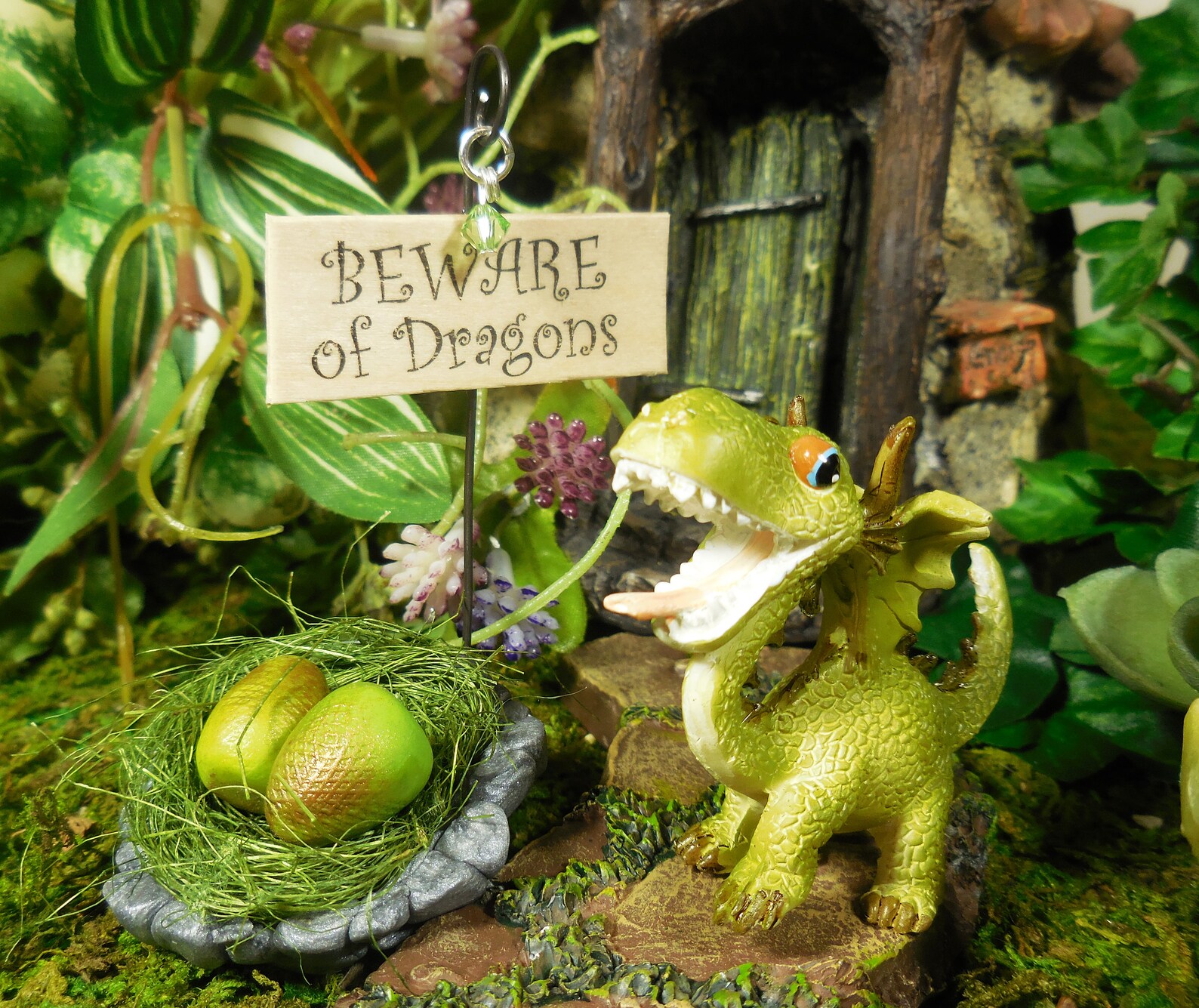 Miniature Happy Dance Baby Dragon Figurine in Green | Etsy