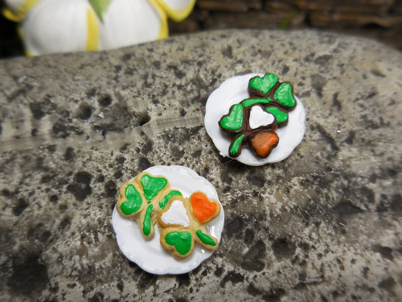 Miniature Irish Flag Shamrock Cookies St. Patrick's Day - Etsy