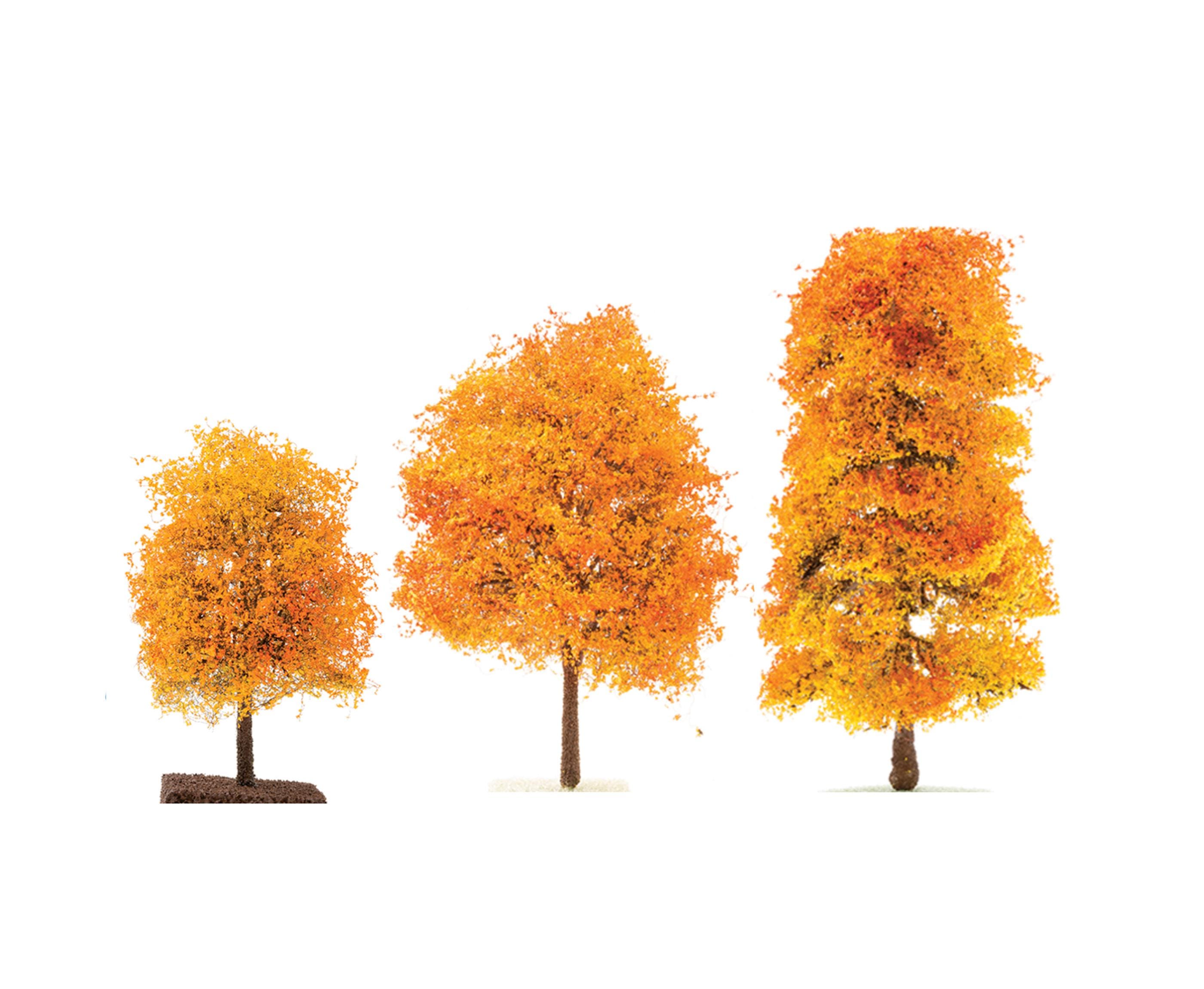 Miniature Autumn Trees, Reddish Orange ~ Fairy Garden, Terrarium ...