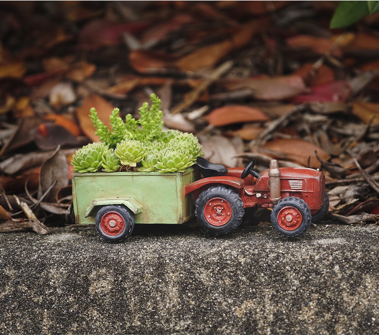 Miniature Red Garden Tractor Planter for Fairy Gardens & Mini - Etsy