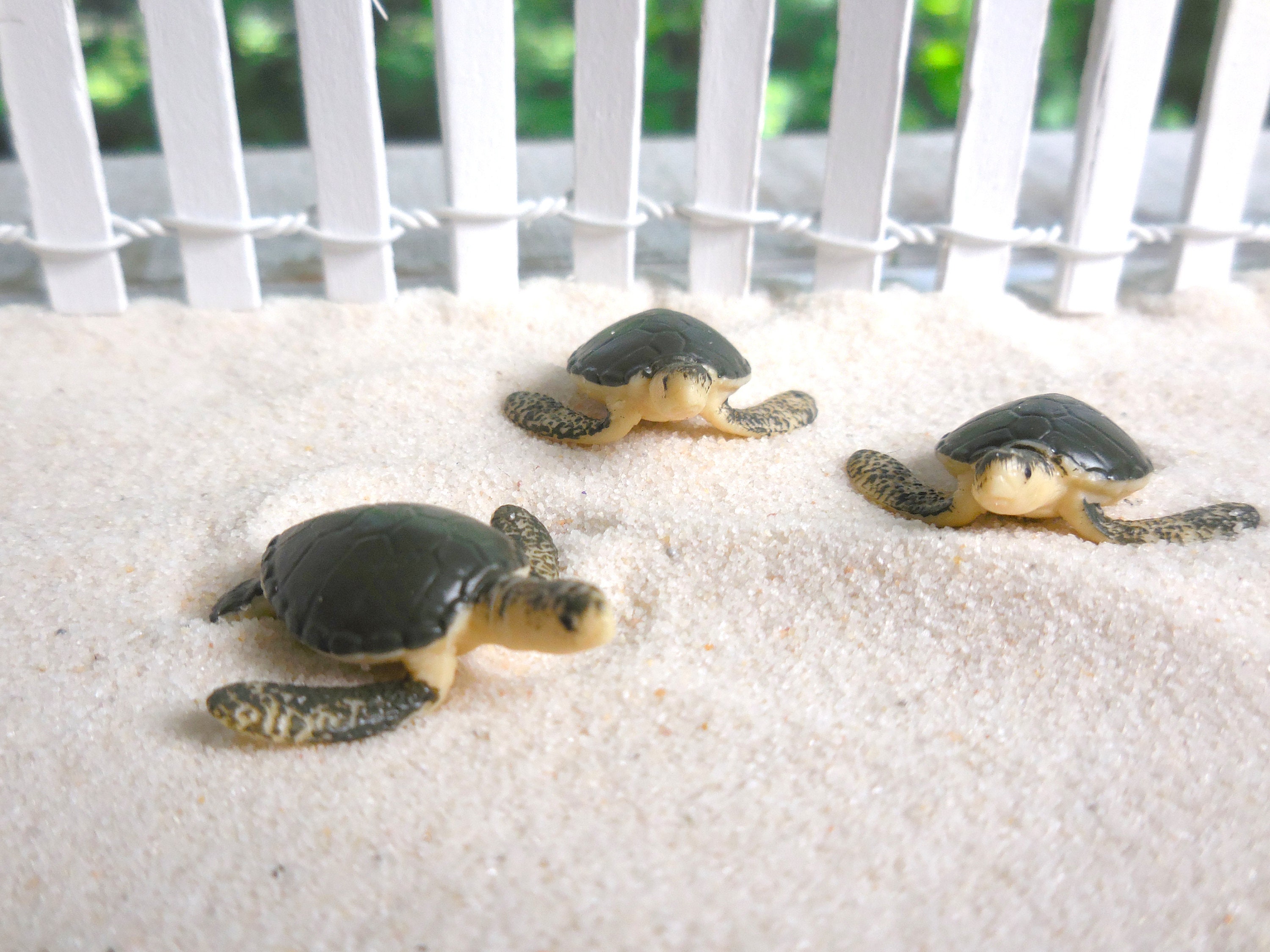 Miniature Sea Turtle Figurines ~ Beach Fairy Garden, Terrarium ...