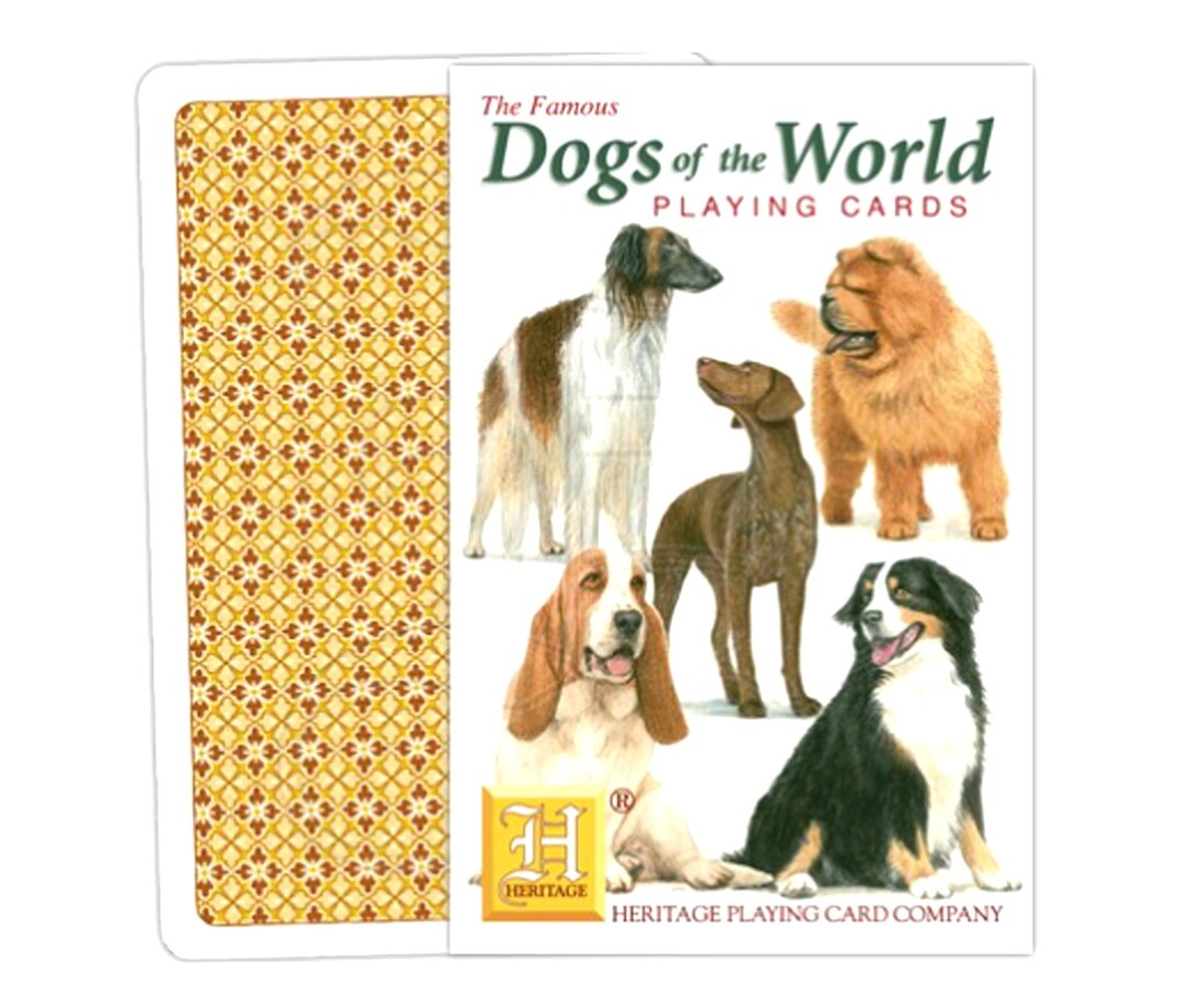 Famous Dogs of the World Playing Cards Pet Themed Card for Scrapbooking ...