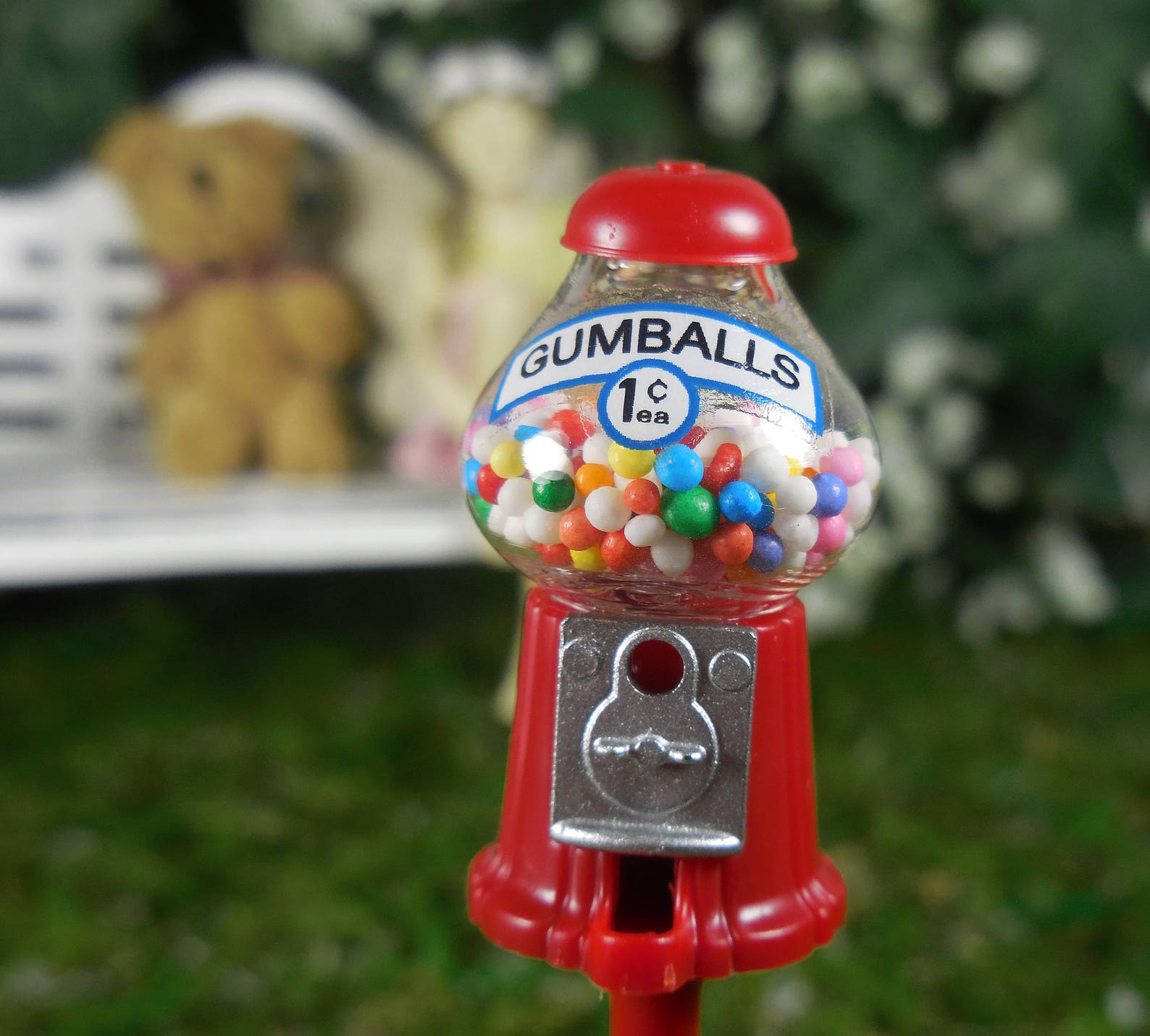 Mini Gumball Machine Tiny Penny Gumball Dispenser with Red | Etsy