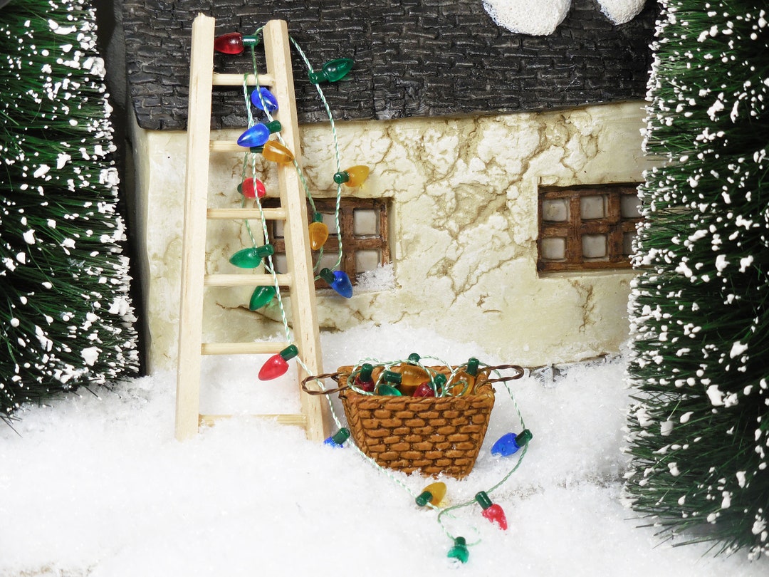 6 Ft Miniature Christmas Tree Light Strand ~ Artificial Multi Color Fairy Garden Light Garland ...