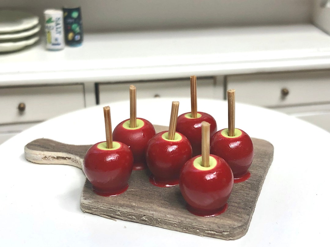 Miniature Red Candy Apples ~ Summer Fairy Garden, Terrarium & Dollhouse ...