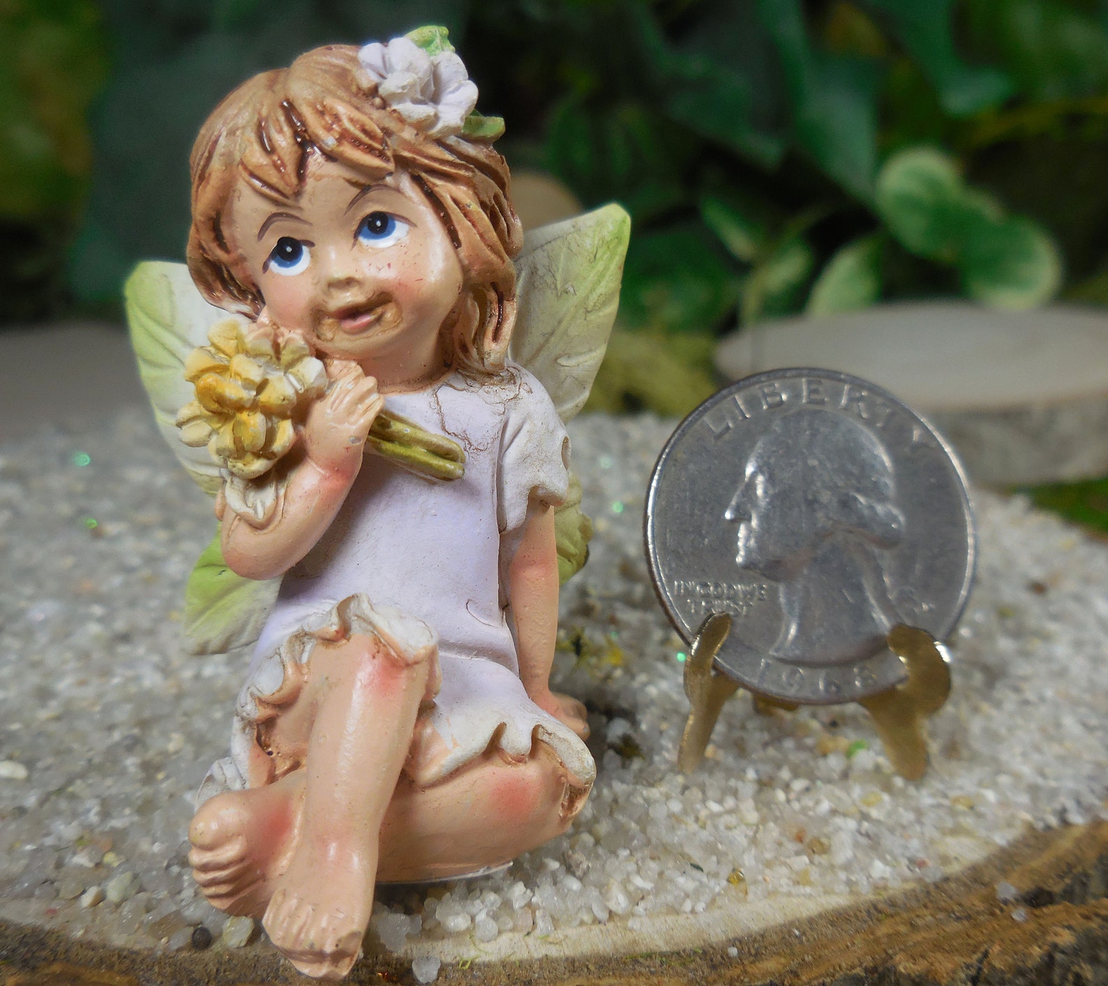 Easter Fairy Figurine W/ Daffodil Bouquet Spring Fairy - Etsy