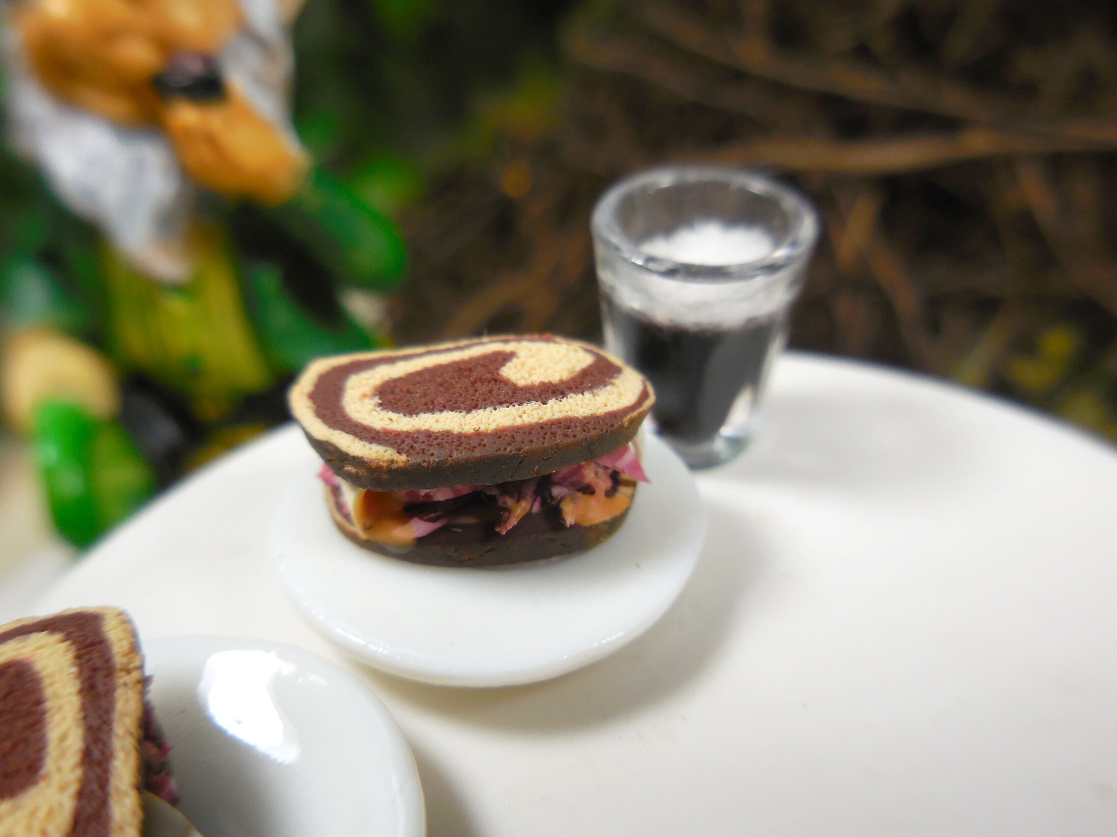 Miniature Corned Beef Rueben Sandwich on Plate ~ St. Patrick's Day ...