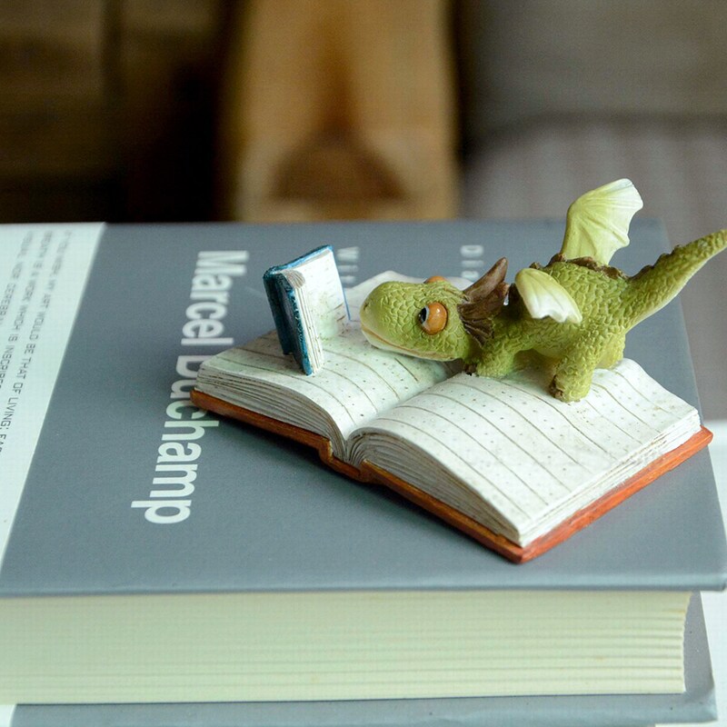 Reading Dragon - Etsy