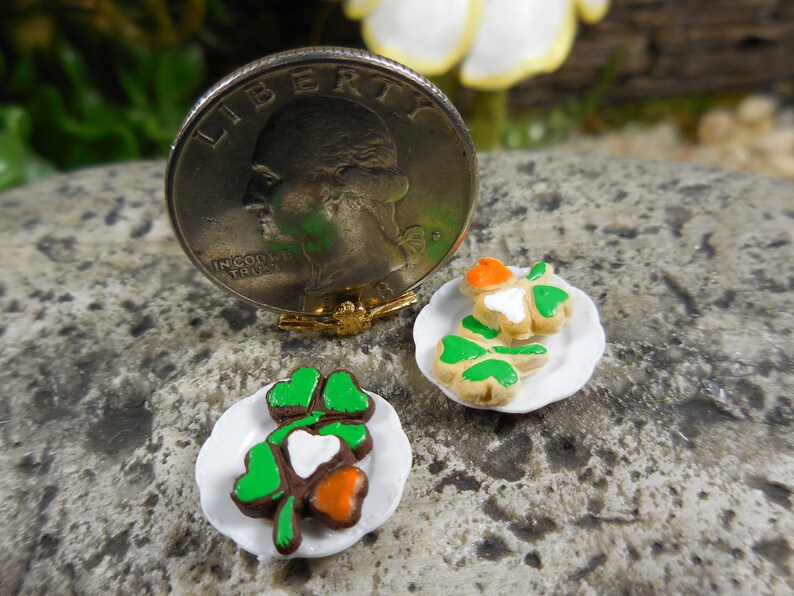 Miniature Irish Flag Shamrock Cookies St. Patrick's Day - Etsy