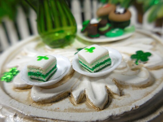 Miniature Shamrock Ombre Sheet Cake W/ Dish St. | Etsy