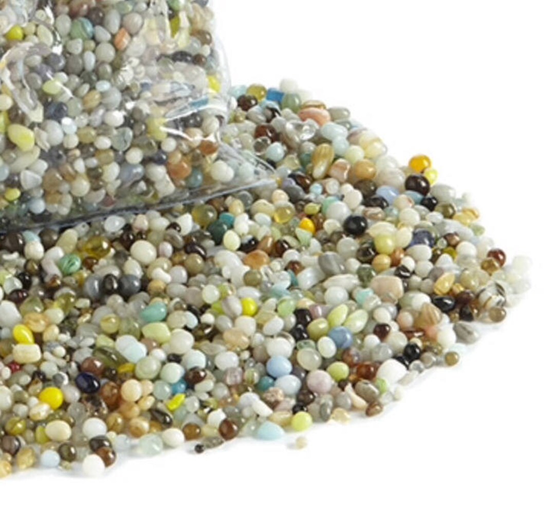 Multi Color Mixed Glass Pebbles ~ Landscape Accessories for Fairy ...